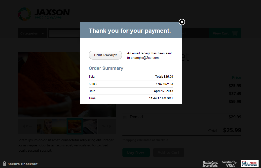 Inline Checkout | API Integration | 2Checkout